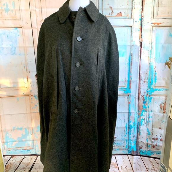 frey | Jackets & Coats | Frey Vintage Woolen Cape Coat Charcoal Gray ...